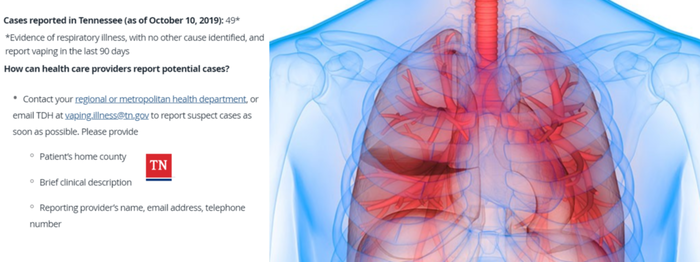 TN Dept of Health Statement on Outbreak of Vaping-associated Lung ...